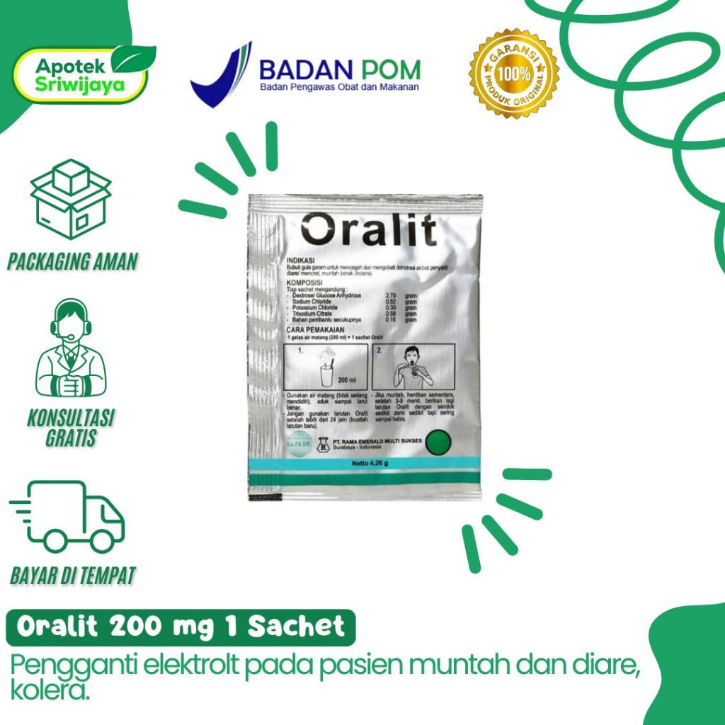 Jual Oralit 200 mg 1 Sachet | Shopee Indonesia