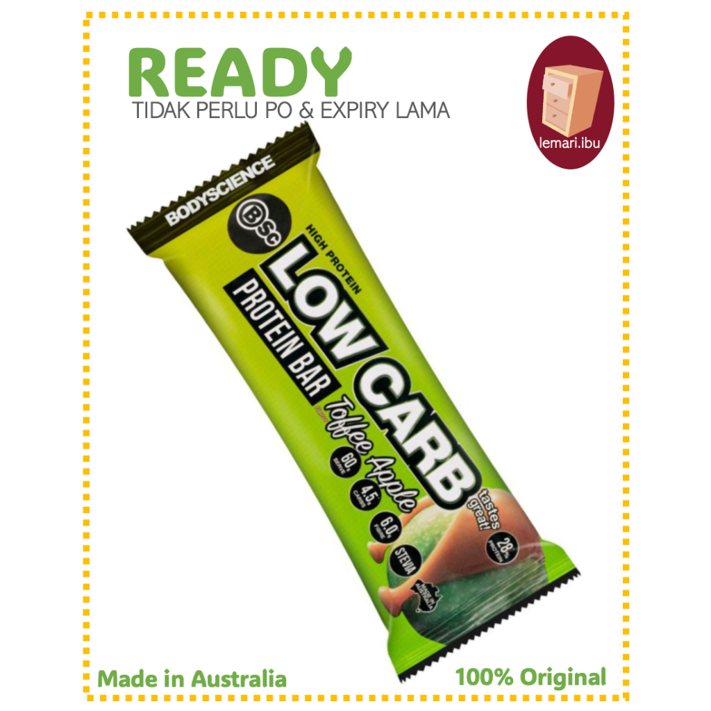 Jual BSC Bodyscience High Protein Low Carb Bar Toffee Apple 60g ...