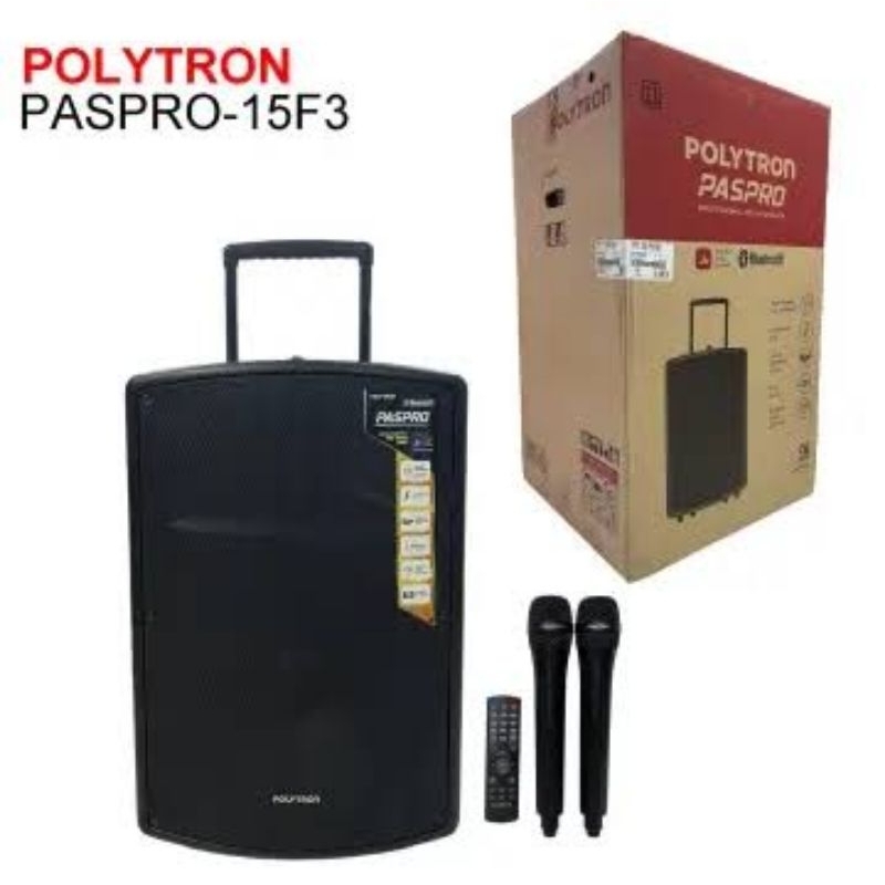 Jual POLYTRON PASPRO-15F3 SPEAKER AKTIF PORTABLE 15 INCH PASPRO15F3 ...