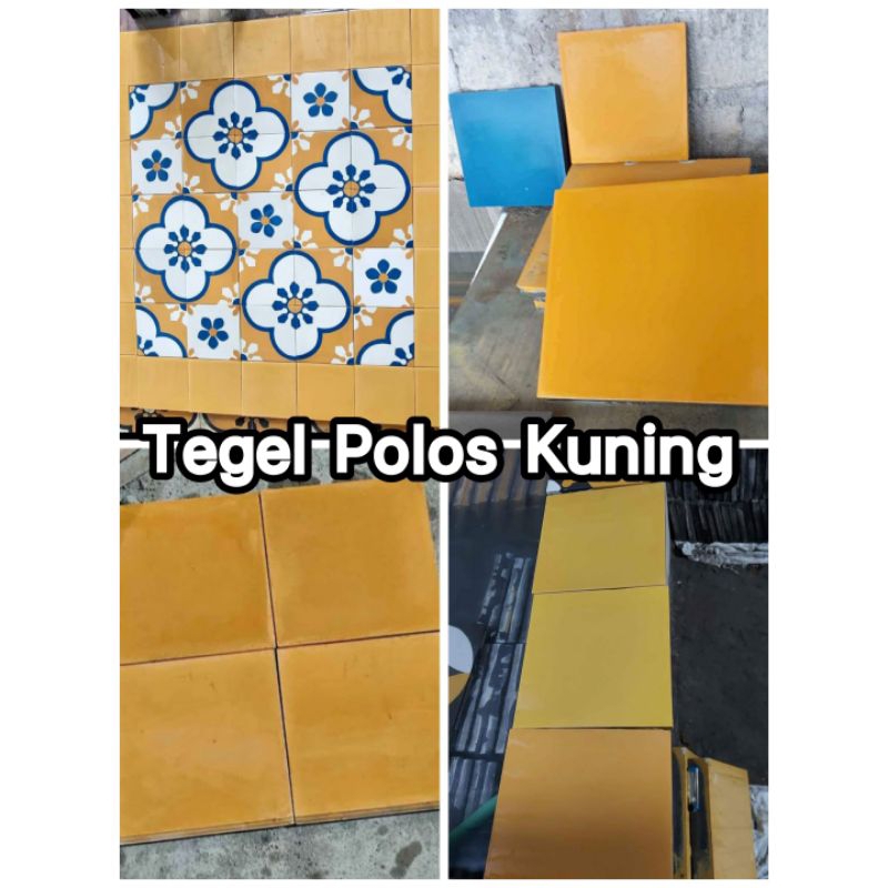 Jual Tegel Kuning Polos / Tekel Warna Kuning Polos Ubin Lantai Jadul ...