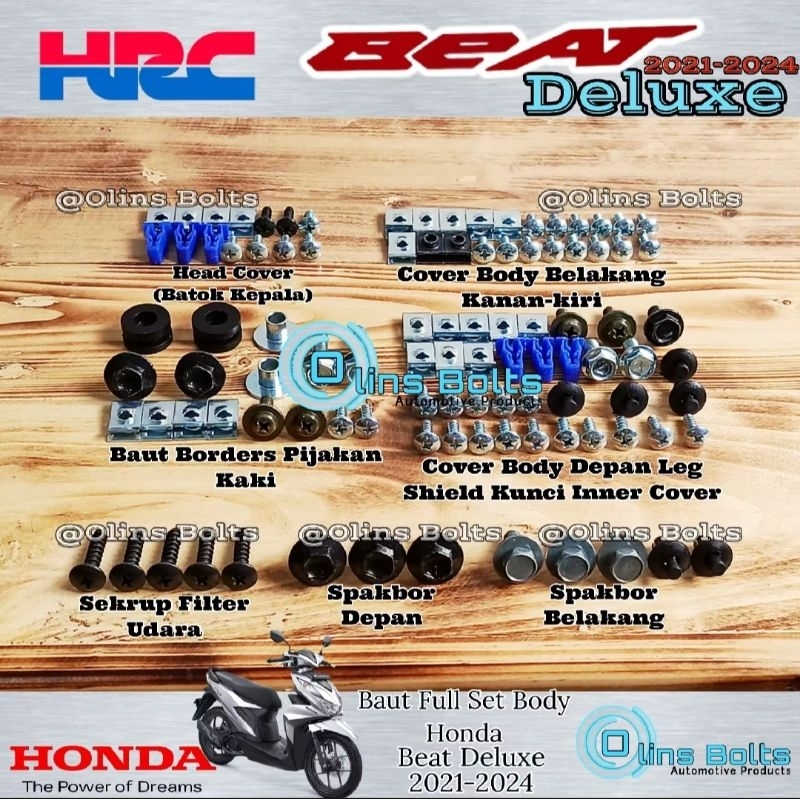 Jual Baut Full Set Body Honda Beat Deluxe 2021-2024 Baut Full Set Body ...