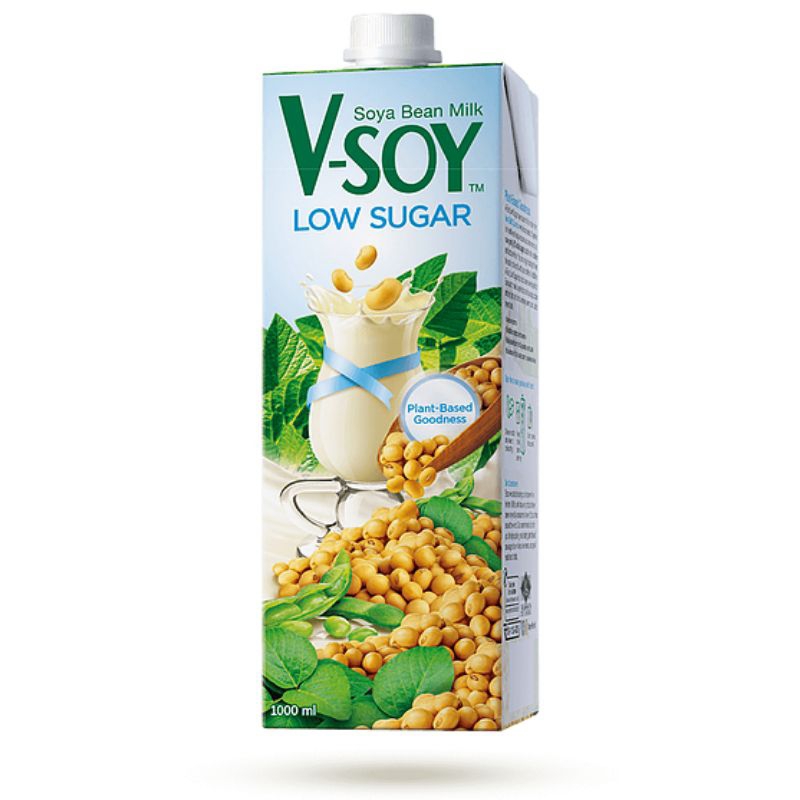 Jual V-Soy Soya Bean Milk Less Sugar 1 Liter / Vsoy Susu Kedelai Rendah ...