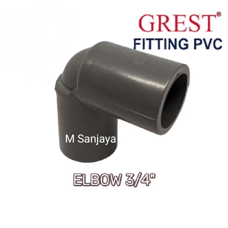 Jual Elbow air sambungan pipa 1/2 3/4 Inch Knee Fitting Pipa PVC GREST | Shopee Indonesia