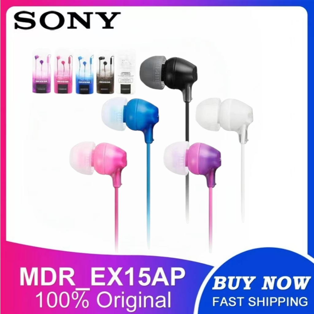 Jual Sony MDR EX15AP Headset Kabel Extra Super Bass Microphone Henset ...