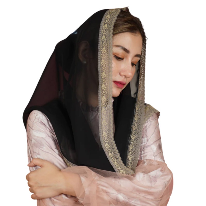 Jual Hijab Exclusive Luxury Black Chiffon Ceruti - MERAYU by Novita ...