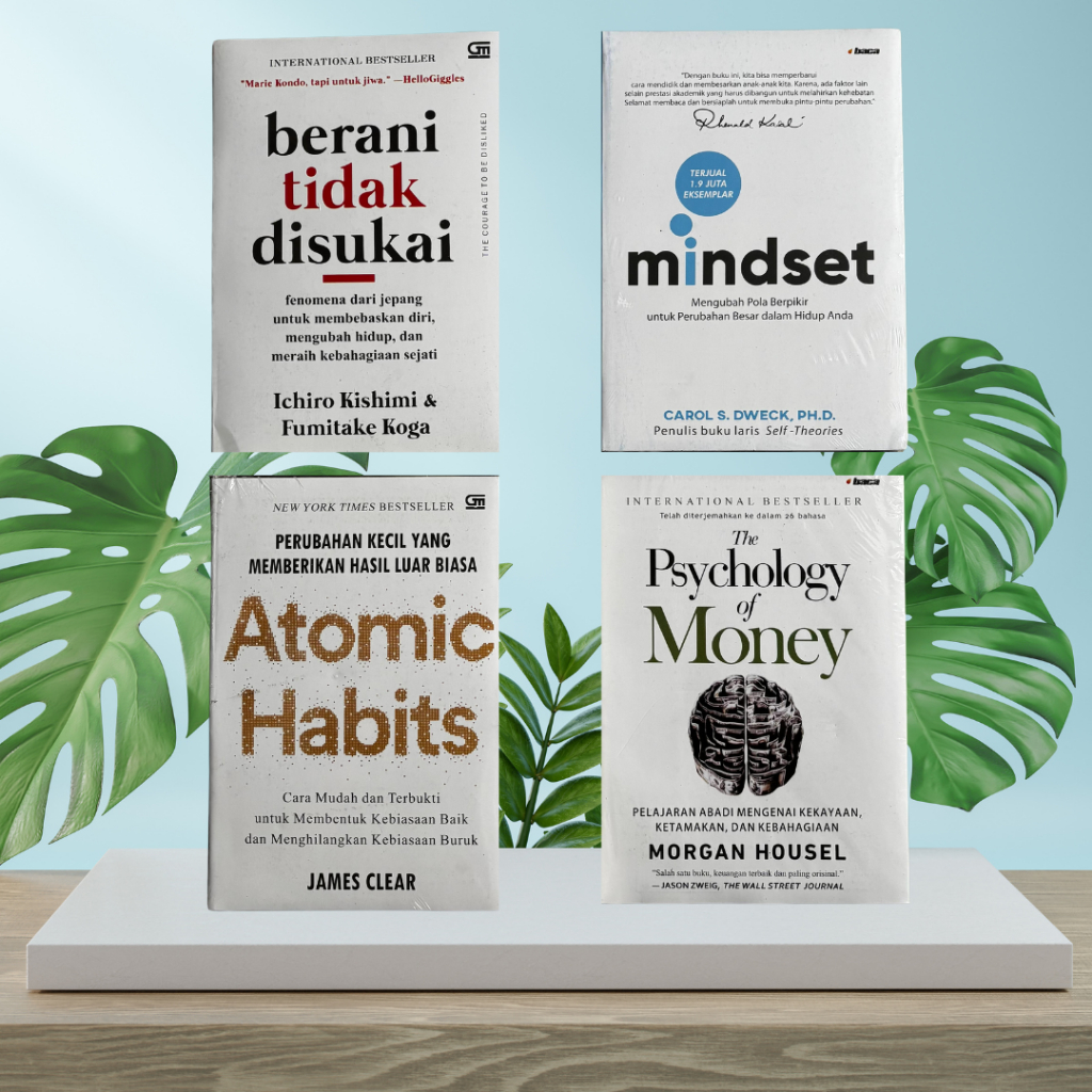 Jual Paket 4 Buku ATOMIC HABITS - PSYCHOLOGI OF MONEY - BERANI TIDAK DISUKAI - MINDSET ...