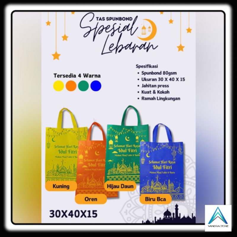 Jual Goodie Bag Lebaran Isi 12 Pcs Spunbond - Tas Hampers Idul Fitri Jumbo (30x40x15cm) | Shopee ...