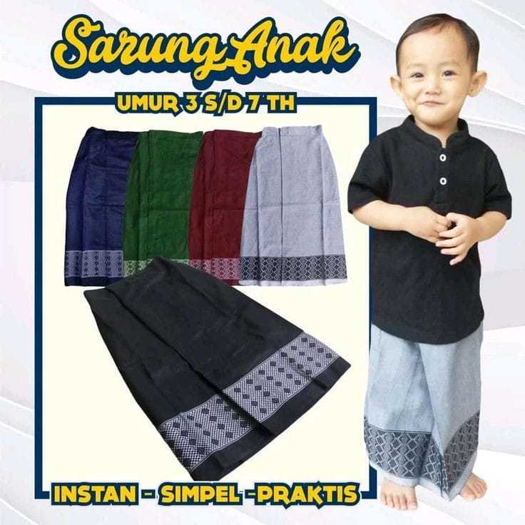 Jual Sarung Anak Laki-Laki Instan Model Rok Simple | Shopee Indonesia