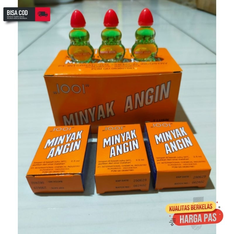 Jual Minyak Angin 1001 Original 100% 1 pak isi 12 pcs | Shopee Indonesia