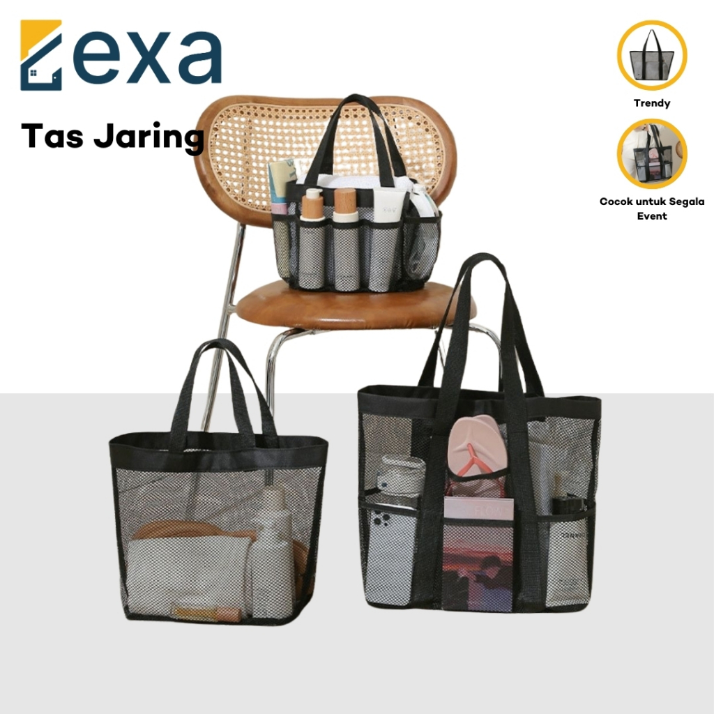 Jual Tas Jaring Mesh Bag Tas Berenang Tas Pantai Totebag Tas Belanja ...