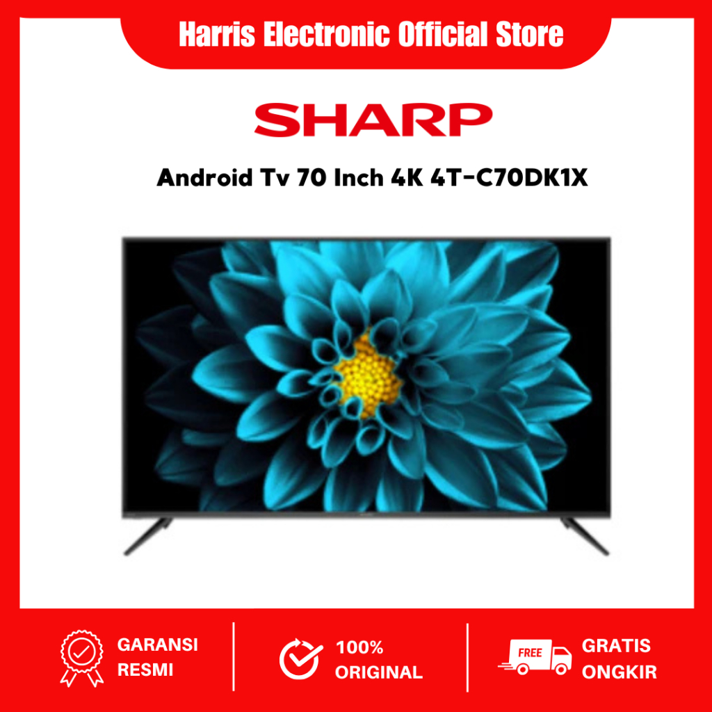 Jual Sharp Android Tv 70 Inch 4K UHDR Dolby Atmos & Vision 4T-C70DK1X ...