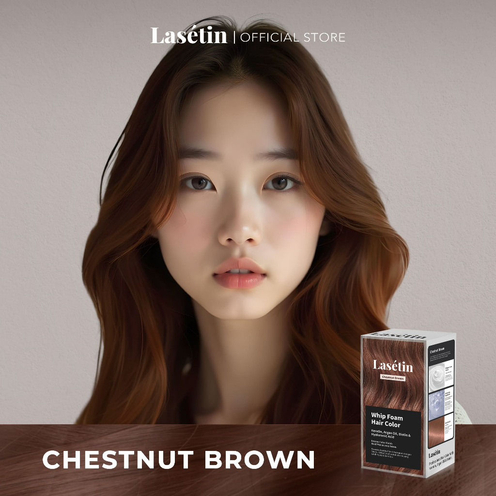Jual Lasetin Whip Foam Hair Color (Chestnut Brown) - Pewarna rambut ...