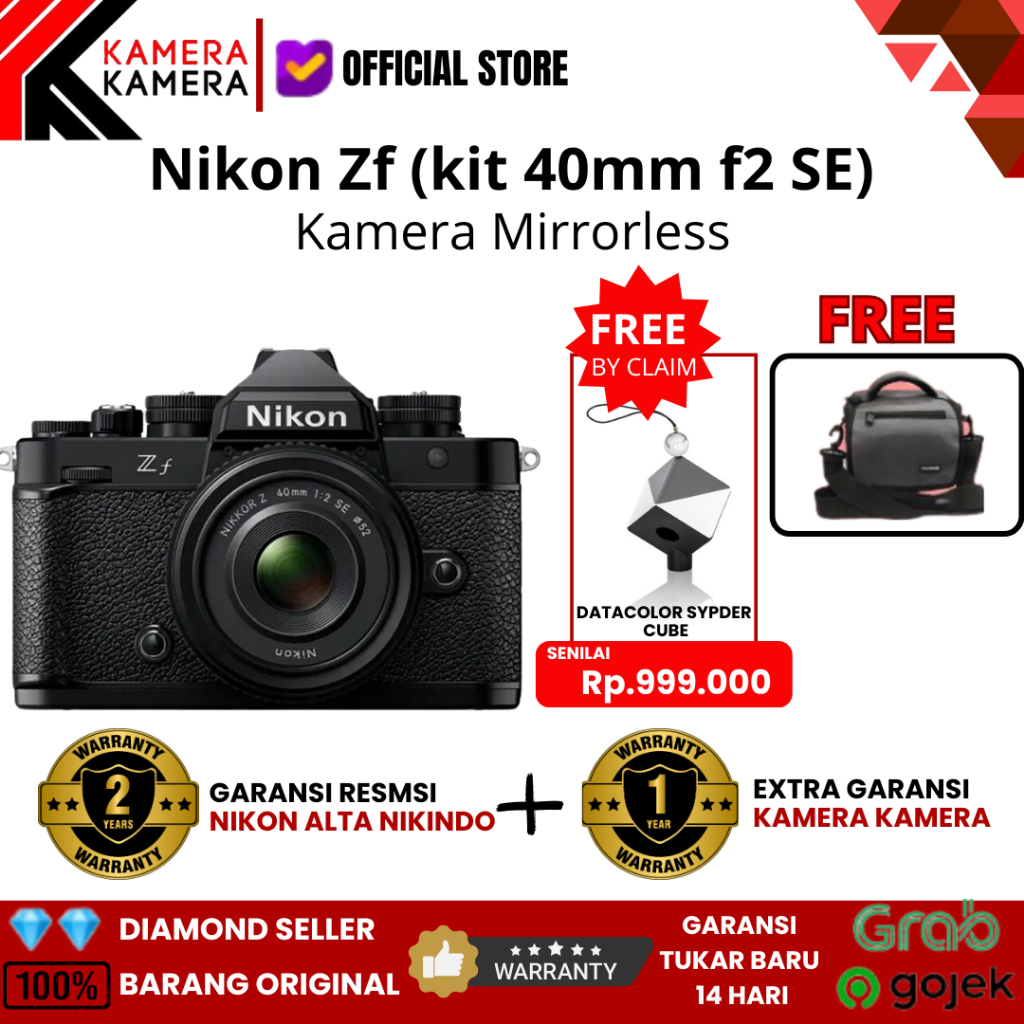 Jual Nikon Zf kit 40mm f2 SE Mirrorless Nikon Z f 40 mm f/2 GARANSI ...