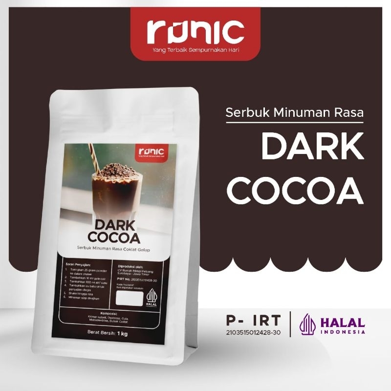 Jual RuNiC Bubuk minuman premium Dark Cocoa 1kg | Shopee Indonesia