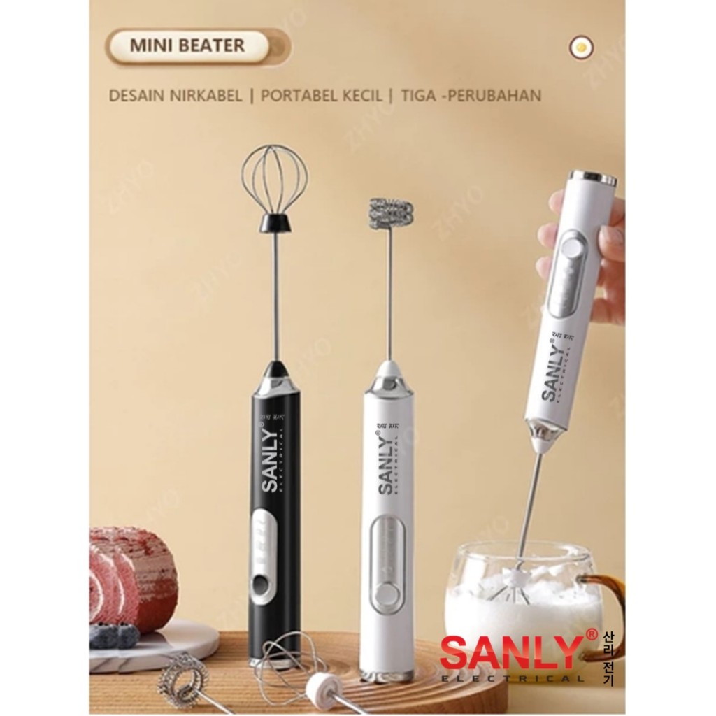 Jual 한국 기술 Alat Kocok Telur Elektrik Pengaduk Kopi Elektrik Cappuccino Maker Mini Electric Hand ...