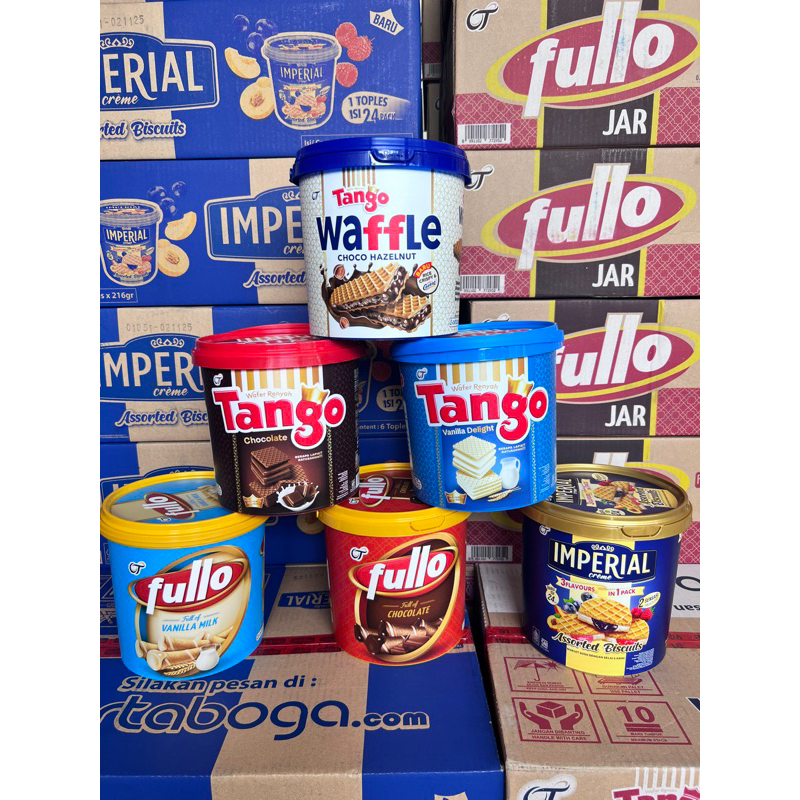 Jual Tango Jar/Timba 6x240 gr 1 DUS Waffle Jar Imperial jar Fullo Jar ...