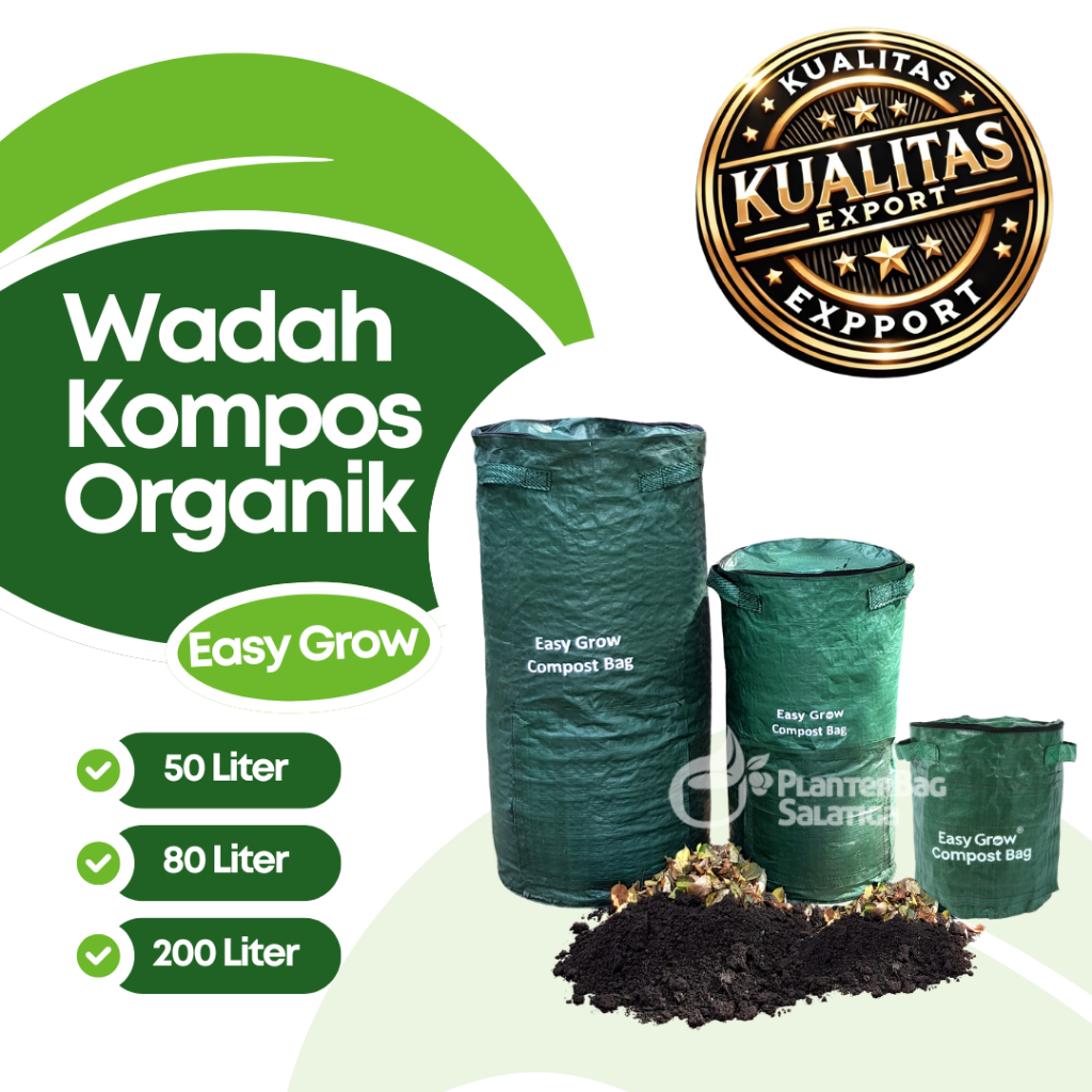 Jual Compost Bag 50 80 200 Liter Tas Wadah Daur Ulang Sampah Organik ...