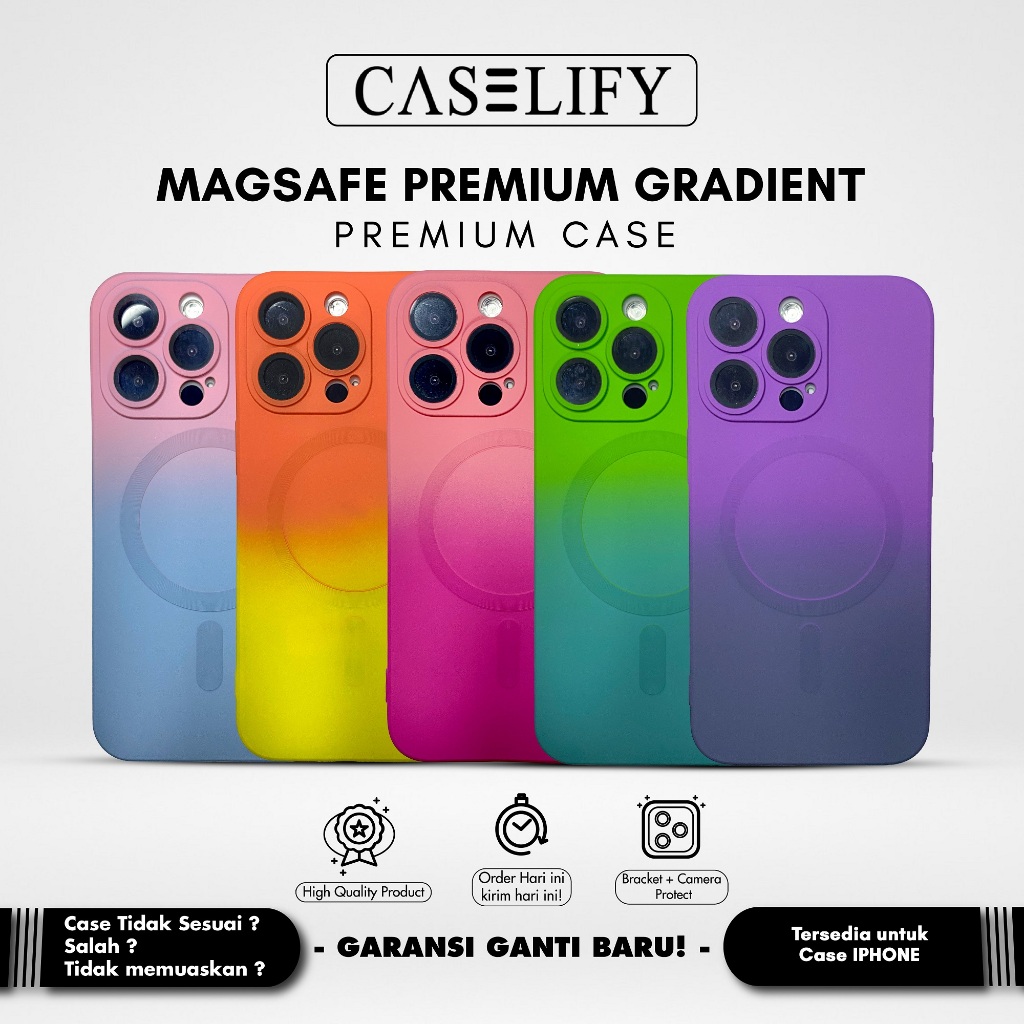 Jual CASELIFY magsafe premium gradient case iphone 11 12 13 14 15 pro plus max | Shopee Indonesia