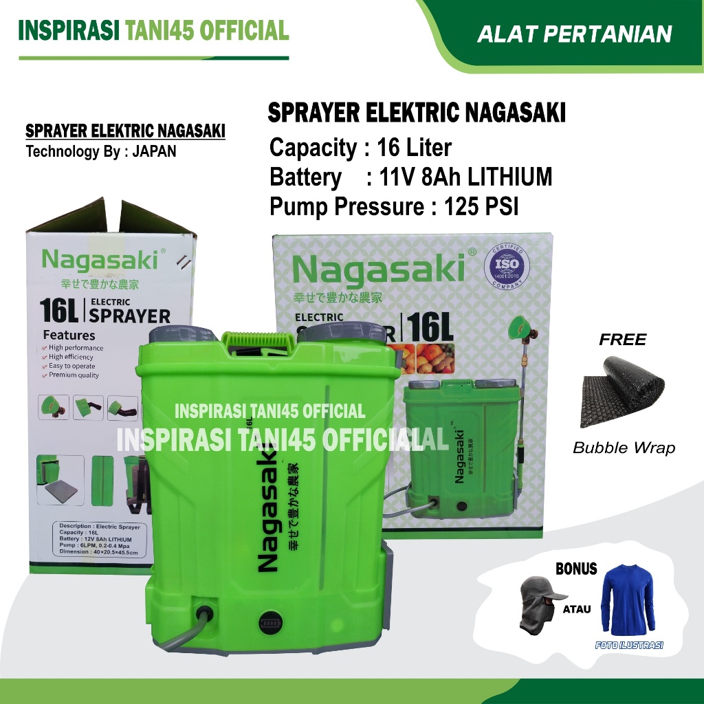 Jual Tangki Sprayer Elektrik Nagasaki 16 liter/Tangki Semprot Elektrik ...