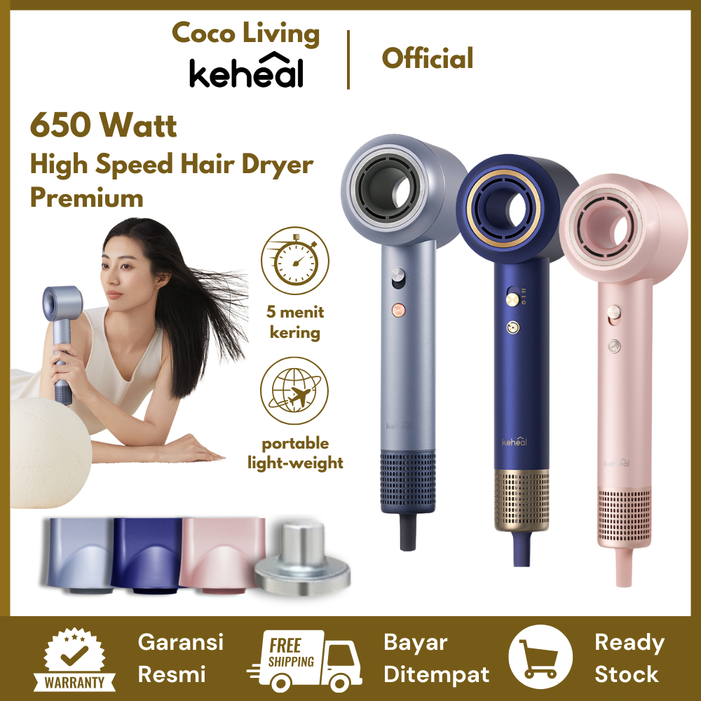 Jual KEHEAL High Speed Hair Dryer HC5P 650 Watt Brushless Motor Fast ...