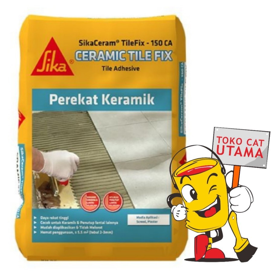 Jual SIKA Ceram Tile Fix 150 CA Semen Perekat Keramik 25 Kg | Shopee ...