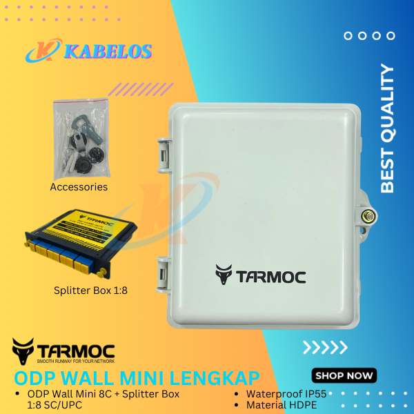 Jual Tarmoc ODP Wall Mini + 8 Core Splitter Box | ODP 8 Core Lengkap ...