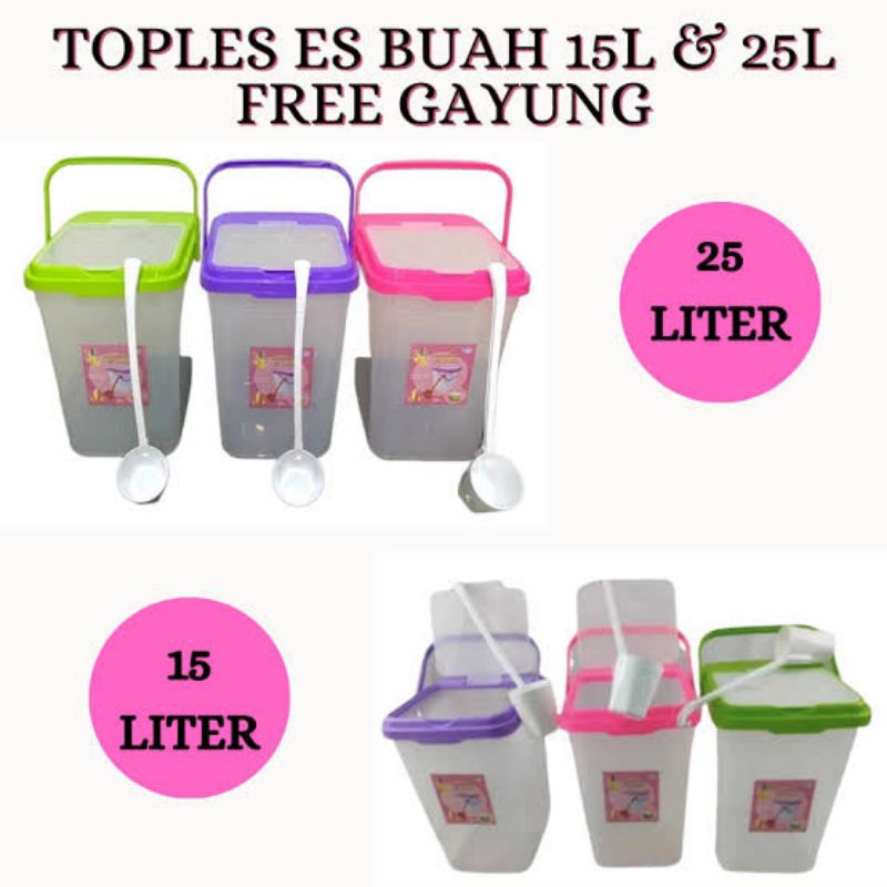 Jual Tempat es buah/minuman+gayung lovenia 15/25 liter | Shopee Indonesia