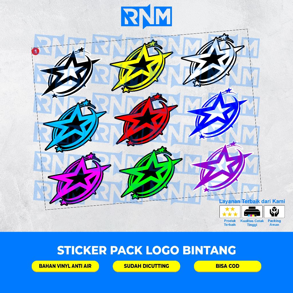 Jual STICKER PACK LOGO BINTANG | Shopee Indonesia
