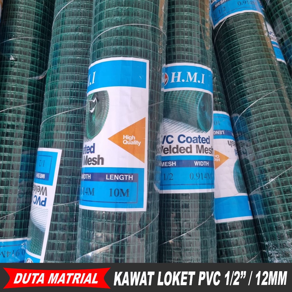 Jual Kawat Loket Pvc 1/2'' 10 Meter / Kawat Ram / Kawat Ayakan / Kawat ...