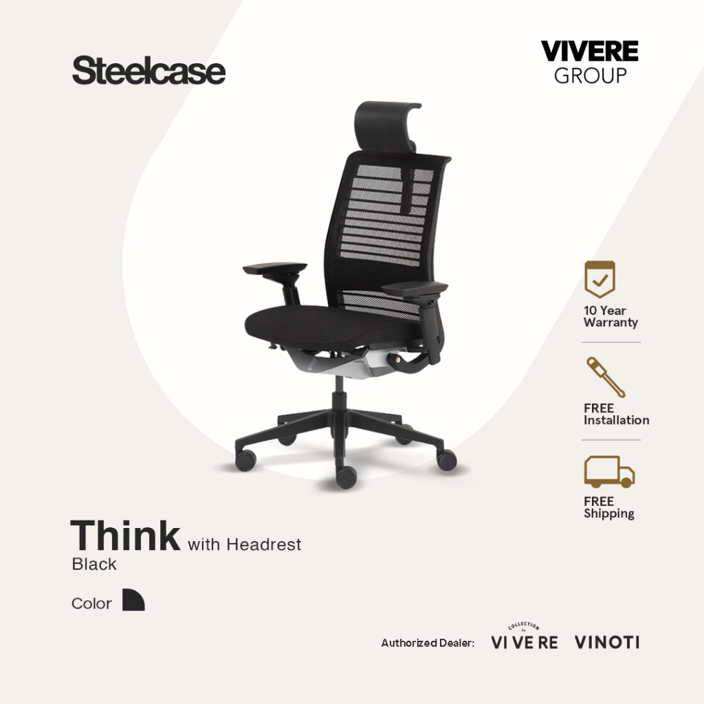 Jual STEELCASE Think with Headrest - Working Chair - Ergonomic Office ...