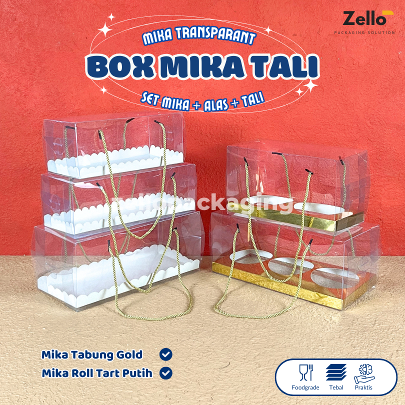 Jual Box Jinjing Mika Tali Transparan Kotak Kue Tart Roll Cake Bolu ...