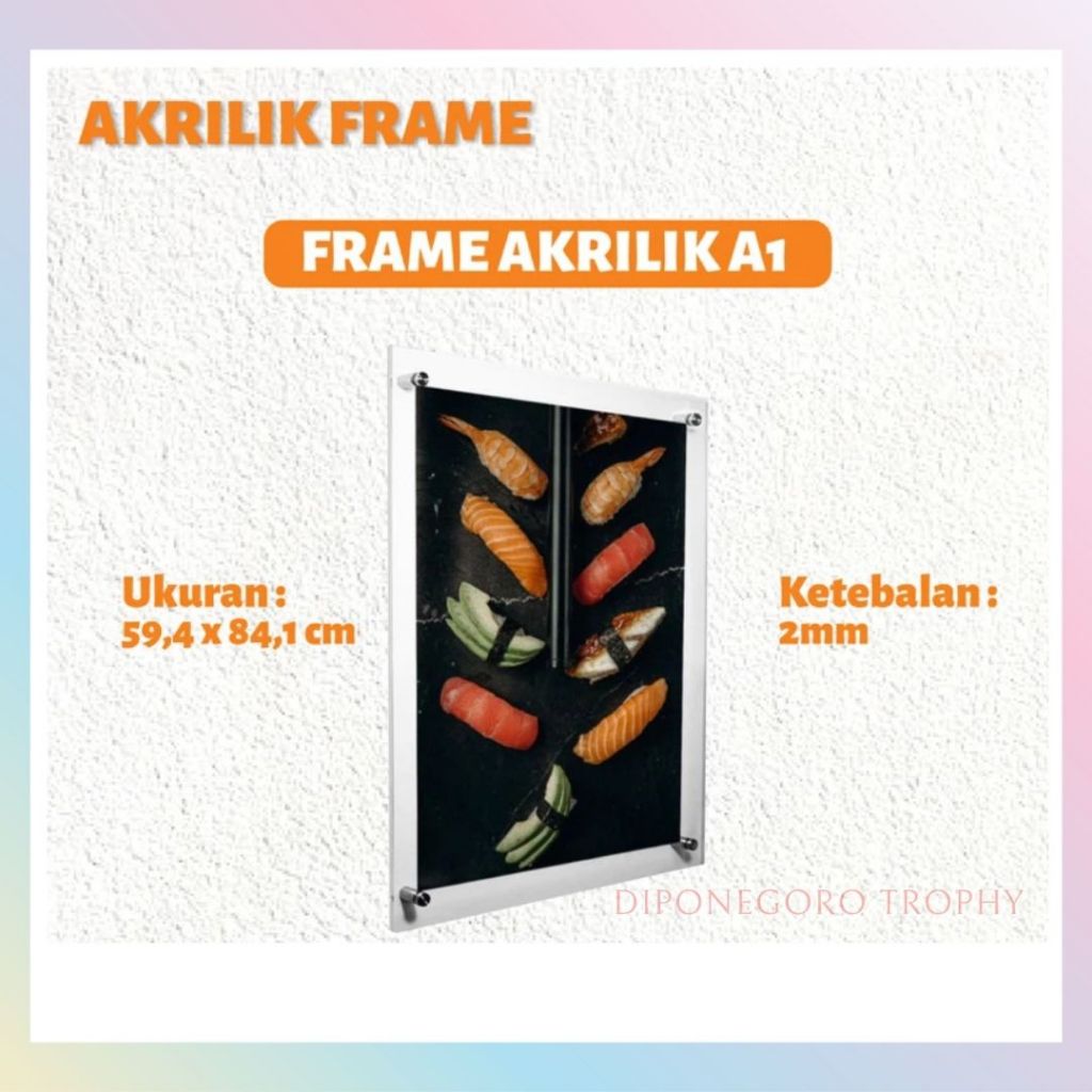Jual Frame Bingkai A1 Display Poster Akrilik Menu Dinding - Ukuran A1 ...