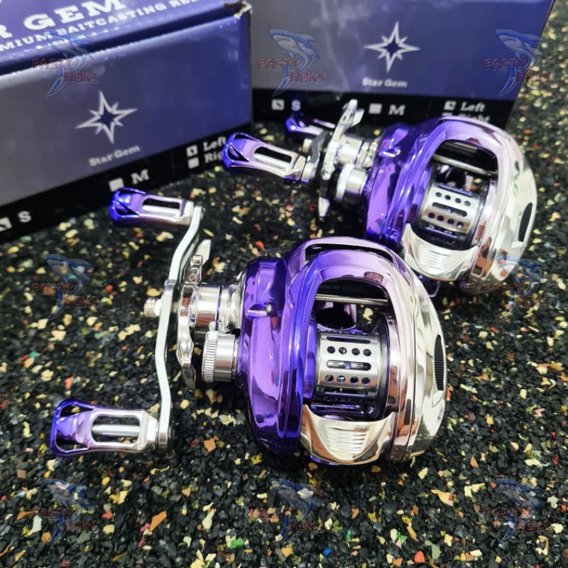 Jual Reel BC hautton STARGEM shallow spool 7.1:1 handle kiri | Shopee ...