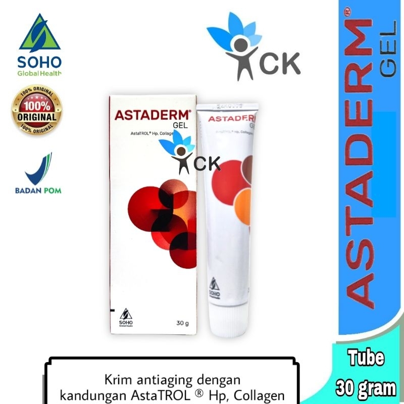Jual ASTHIN FORCE / ASTADERM GEL TUBE 30 GR antioksidan gel alami untuk ...