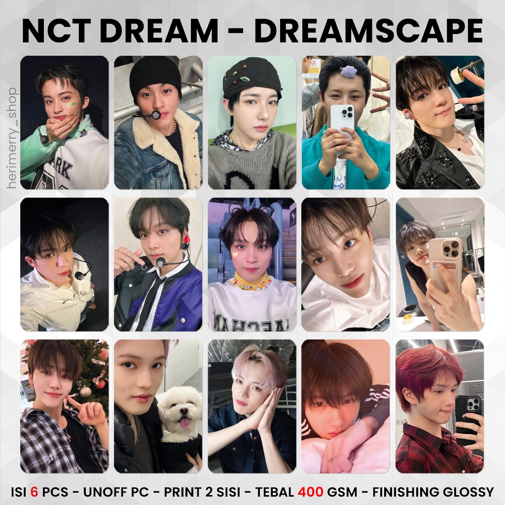 Jual (ISI 6 PCS) Photocard NCT DREAM DREAMSCAPE - Potocard Premium 2 ...