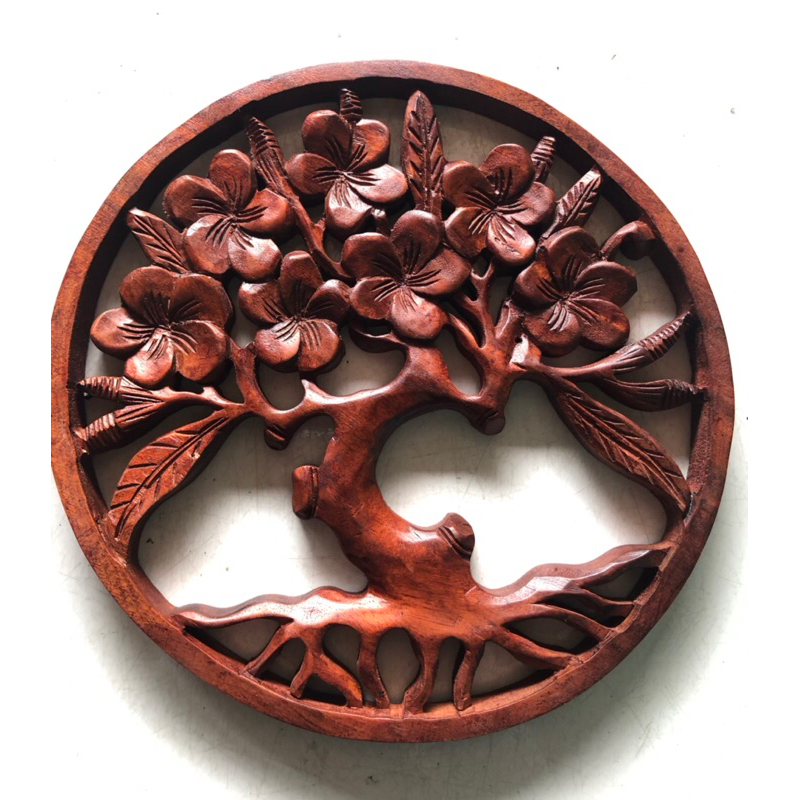 Jual Hiasan dinding ukuran 30 cm Pandil bali Hiasan dinding kayu ...
