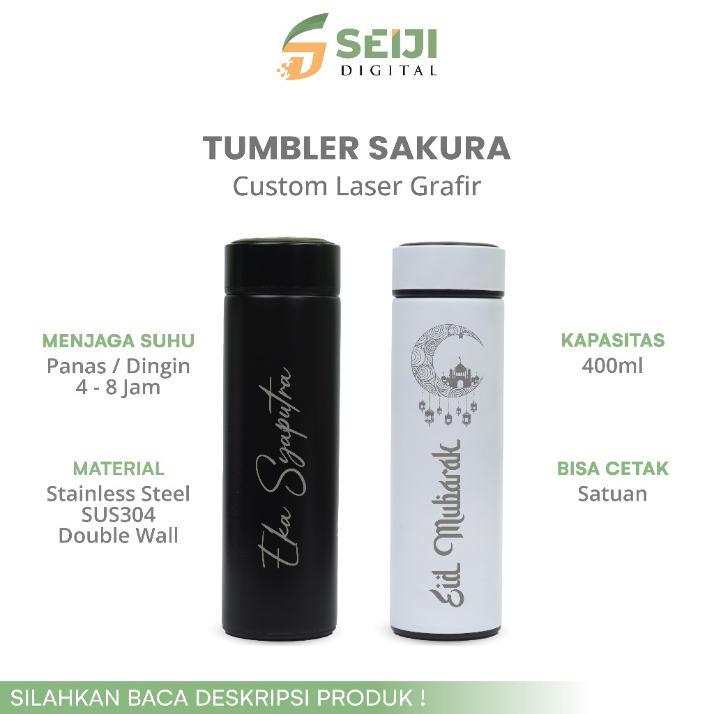 Jual RB Tumbler Custom Tumbler Sakura Cetak Laser Grafir Souvenir/Promosi - Seiji Digital ...
