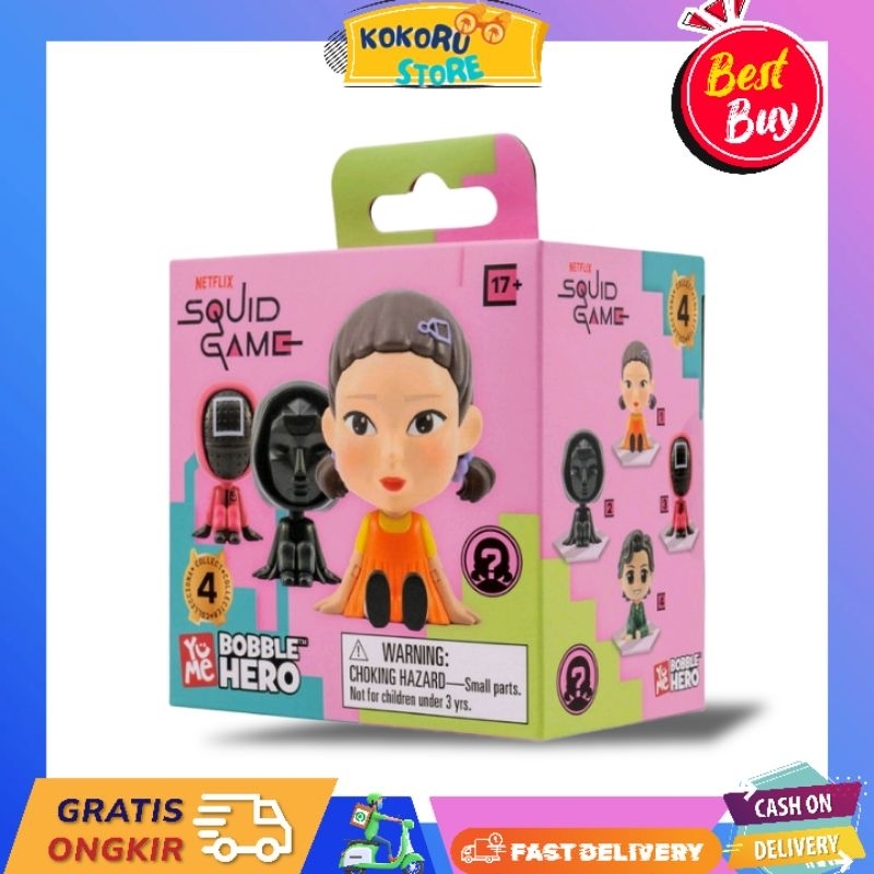 Jual 《KOKORU》 Mainan Squid Game Bobble Hero Blind Box Original | Shopee ...