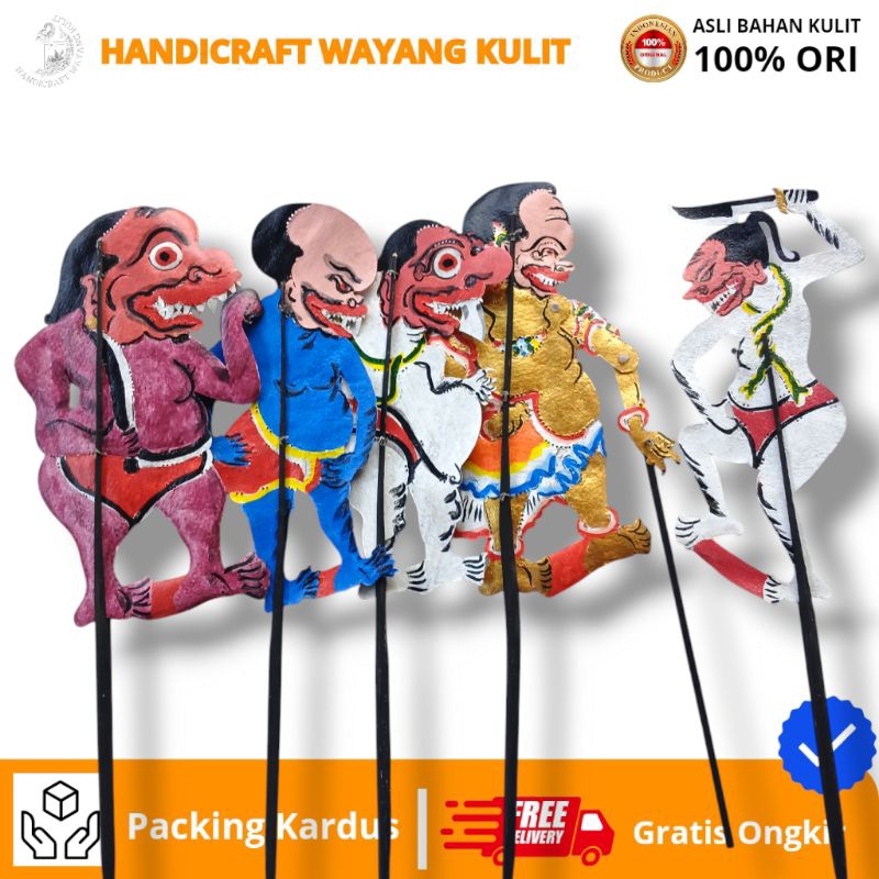Jual HANDICRAFT WAYANG KULIT | Wayang kulit isi 5 BUTO SETAN BUTO BEGAL ...