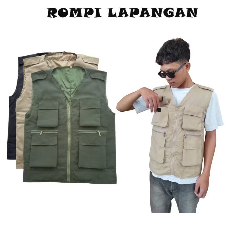 Jual Rompi Lapangan Tactical Dewasa / Rompi Gunung 4 Saku DRMPD003 ...