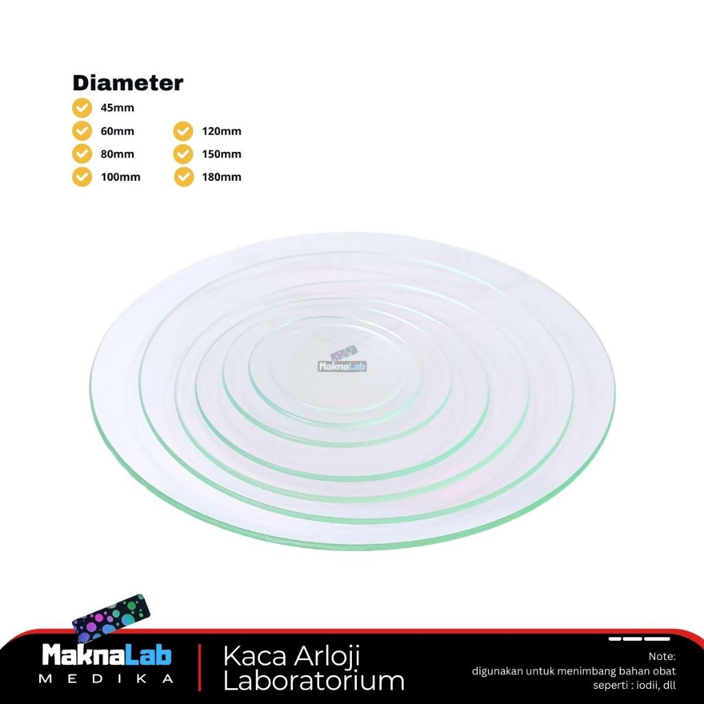Jual RRC Kaca Arloji Laboratorium [PCS] l Watch Glass Gelas Arloji Lab ...