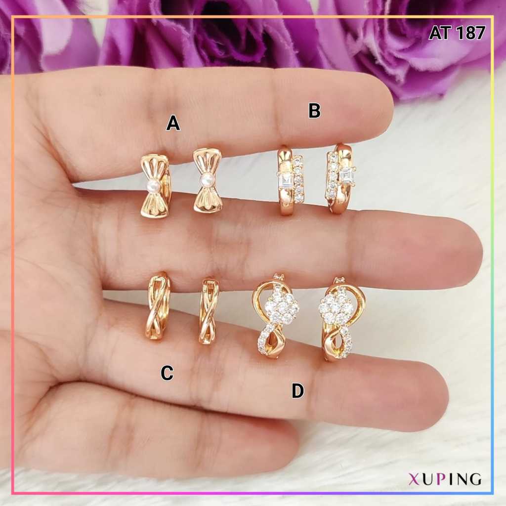 Jual Cute Jewelry Anting Dewasa Cetik Elegan Terlaris Anting Wanita Perhiasan Emas 18K AT 187 ...