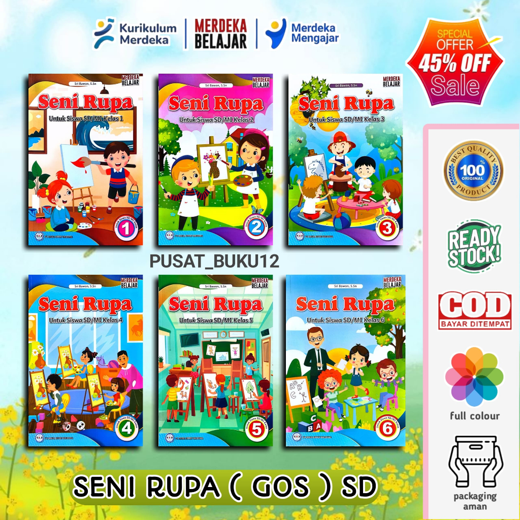 Jual Buku SIswa Pendamping SENI RUPA Kelas 1,2,3,4,5,6 SD Kurikulum Merdeka - Global Offset ...
