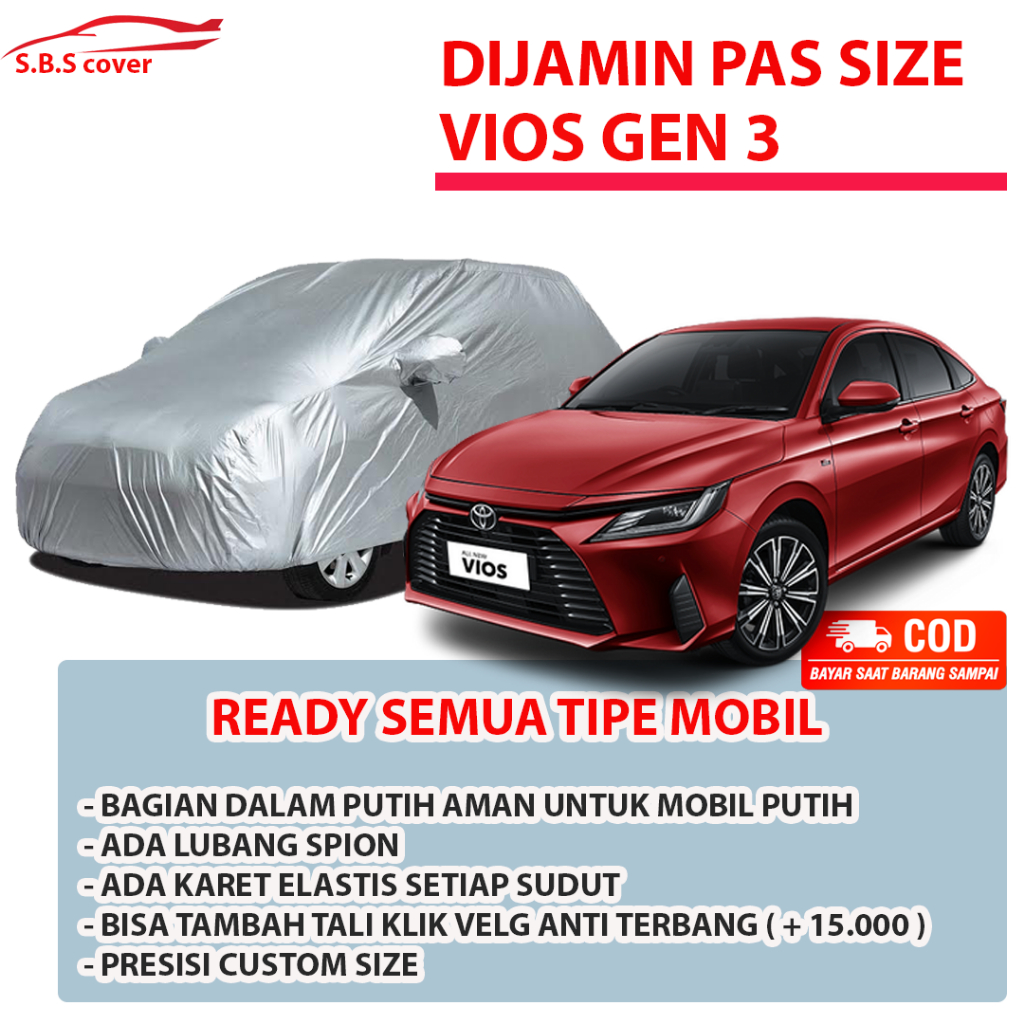 Jual VIOS Body Cover Mobil VIOS Sarung Mobil VIOS Bahan polyester ...