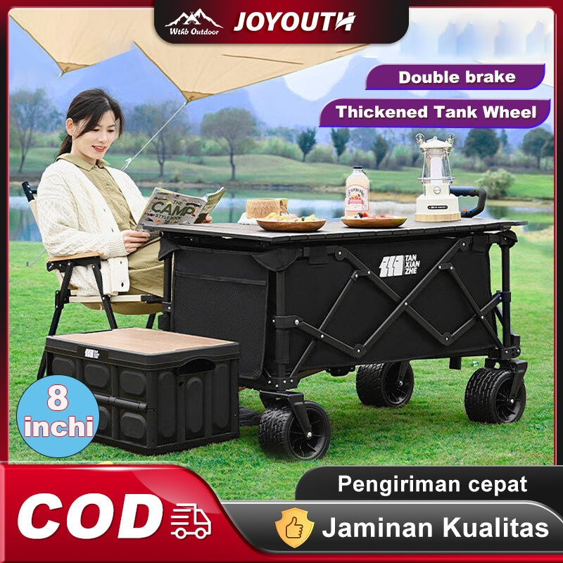 Jual JOY Troli Barang Outdoor Trolley Camp Wagon Keranjang Belanja ...
