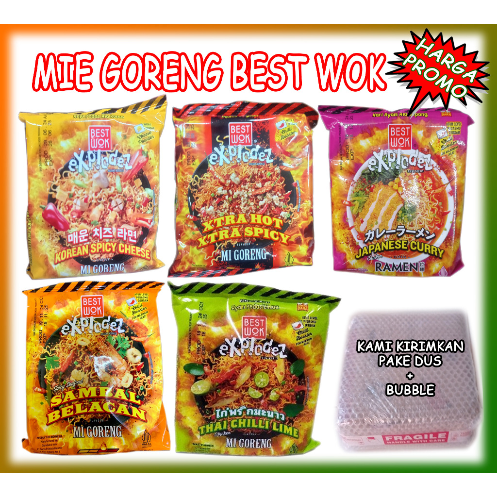 Jual Mie Instant Goreng dan Kuah Explodez Best Wok Ready Berbagai ...