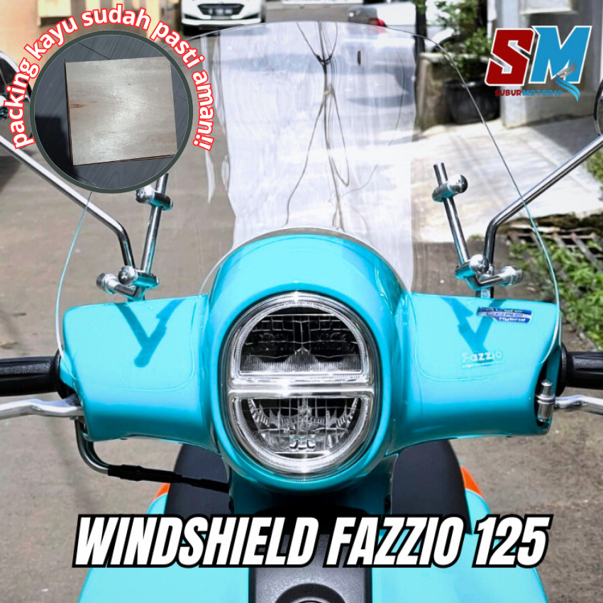 Jual Visor FAZZIO 125 Standar Bening Windshield Tadah Angin Tebal Kaca ...