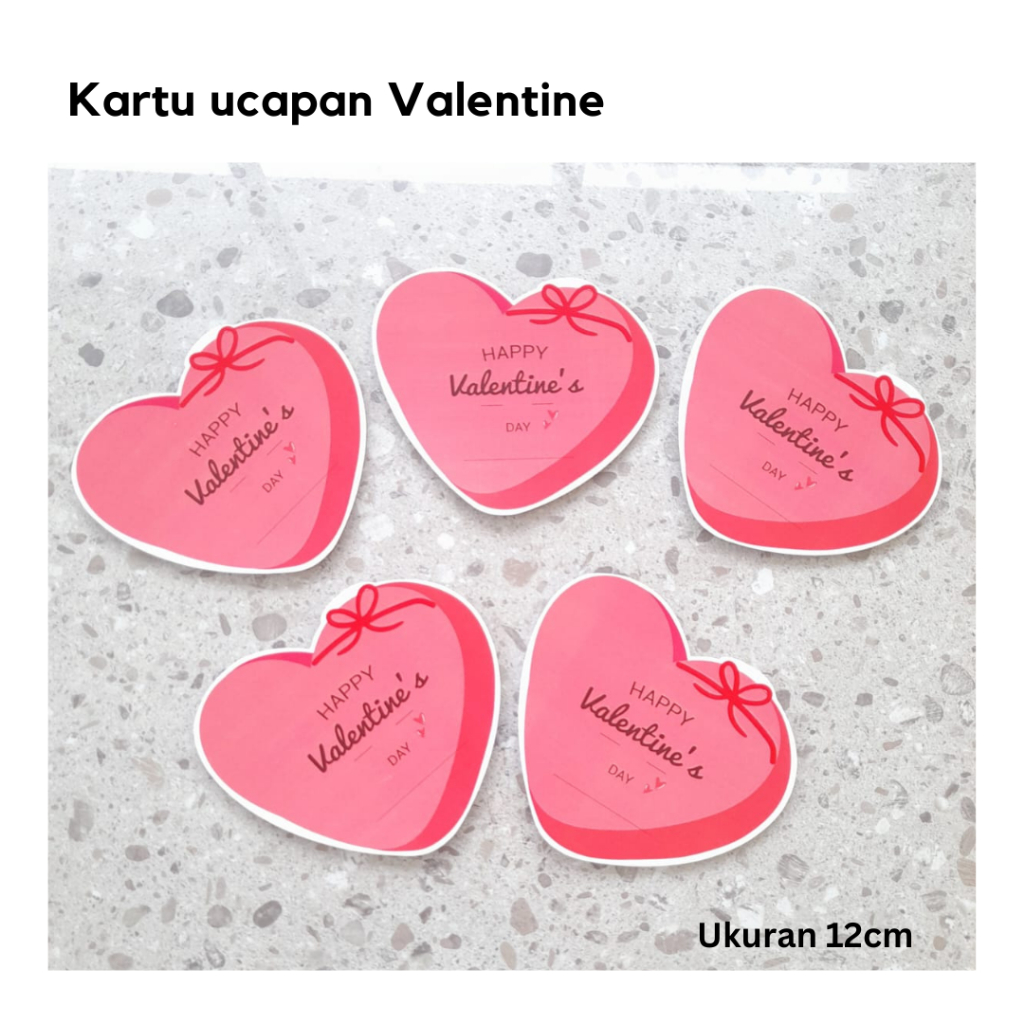 Jual Kartu Ucapan Valentine / kartu bentuk love / kartu valentine ...