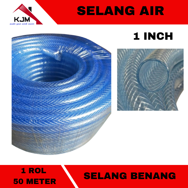 Jual 50 Meter Selang Air 1 Inch Selang Serat Benang Premium Reinforced Hose Per Rol | Shopee ...