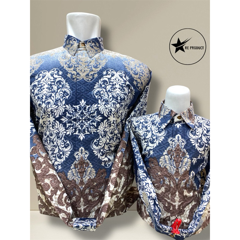 Jual BATIK PRIA LENGAN PANJANG BAHAN DOBI SERAT JAGUNG // BATIK WARNA ...